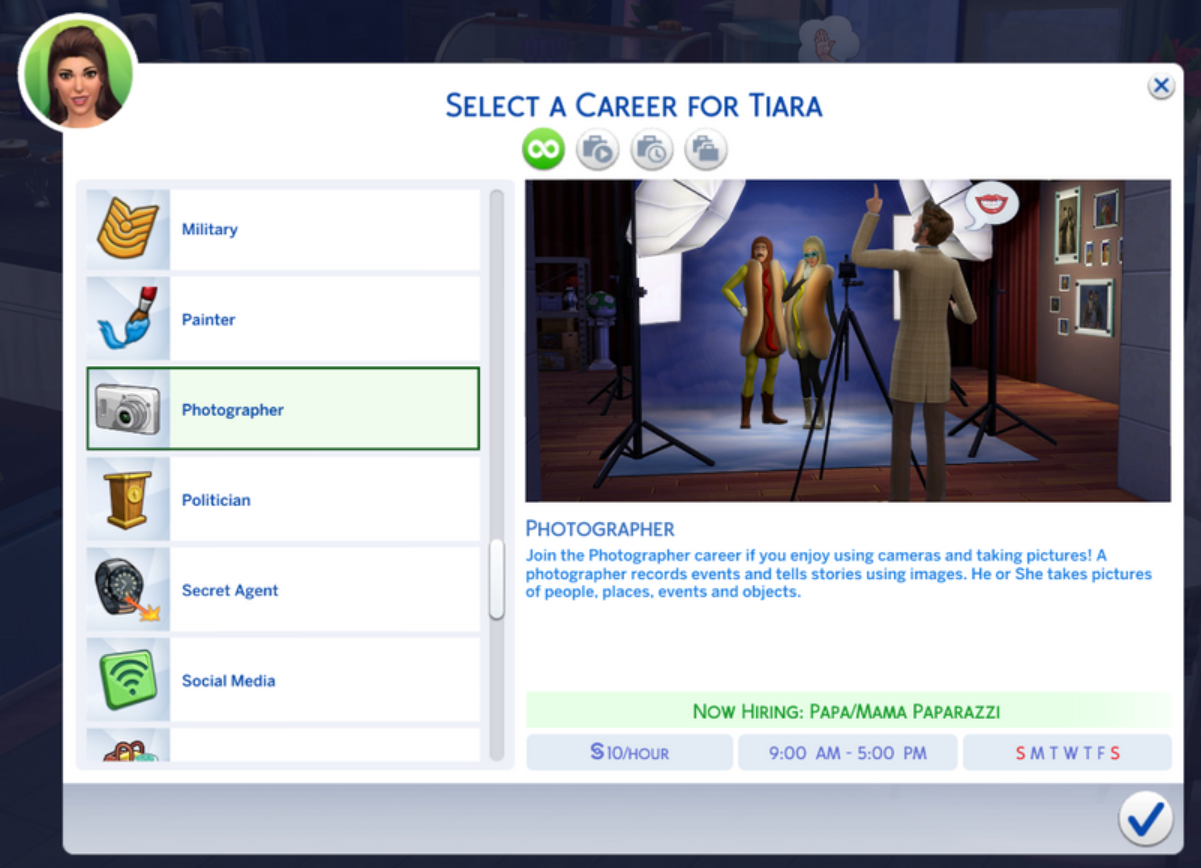 Photographer Career – Welcome to KiaraSims4Mods!