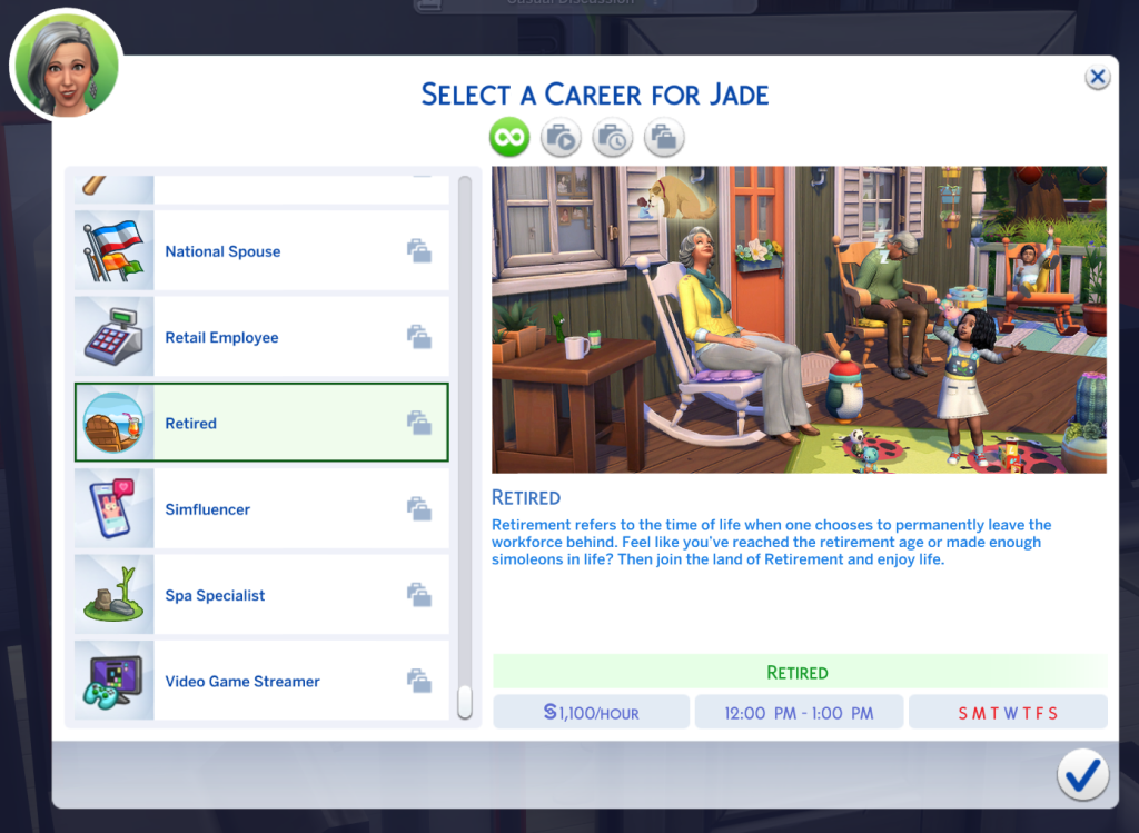 Retired Career - The Sims 4 Mods - CurseForge