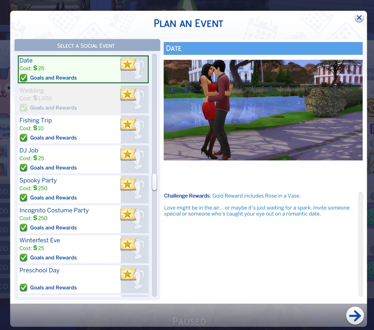 Date Event – Welcome to KiaraSims4Mods!